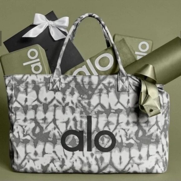 ALO Yoga | Bags | Alo Shopper Tote In Grey Tie Dye Bag | Poshmark